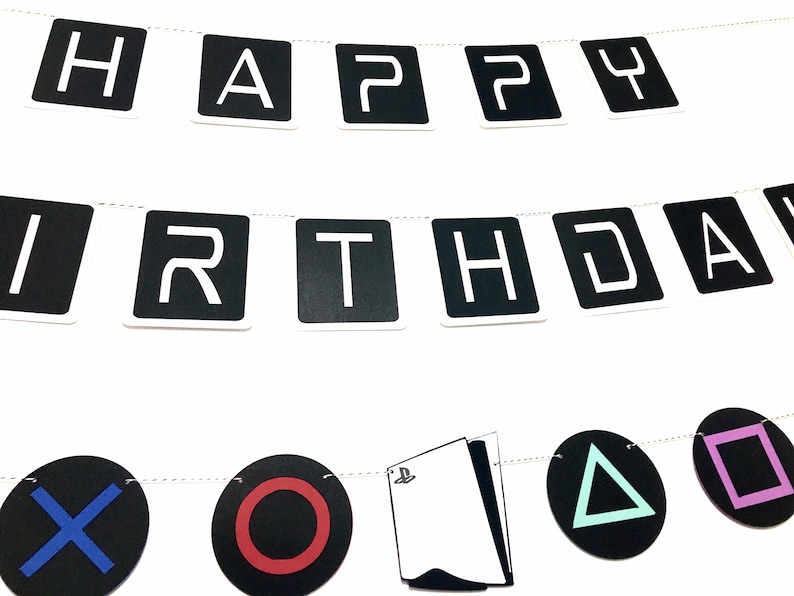 PS5 Birthday Banner Video Game Birthday Party Banner Gamer - Etsy