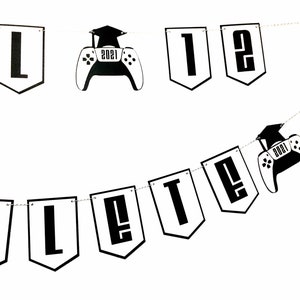 Video Game Graduation Banner, Gamer Graduation Decor, Level up Grad ...