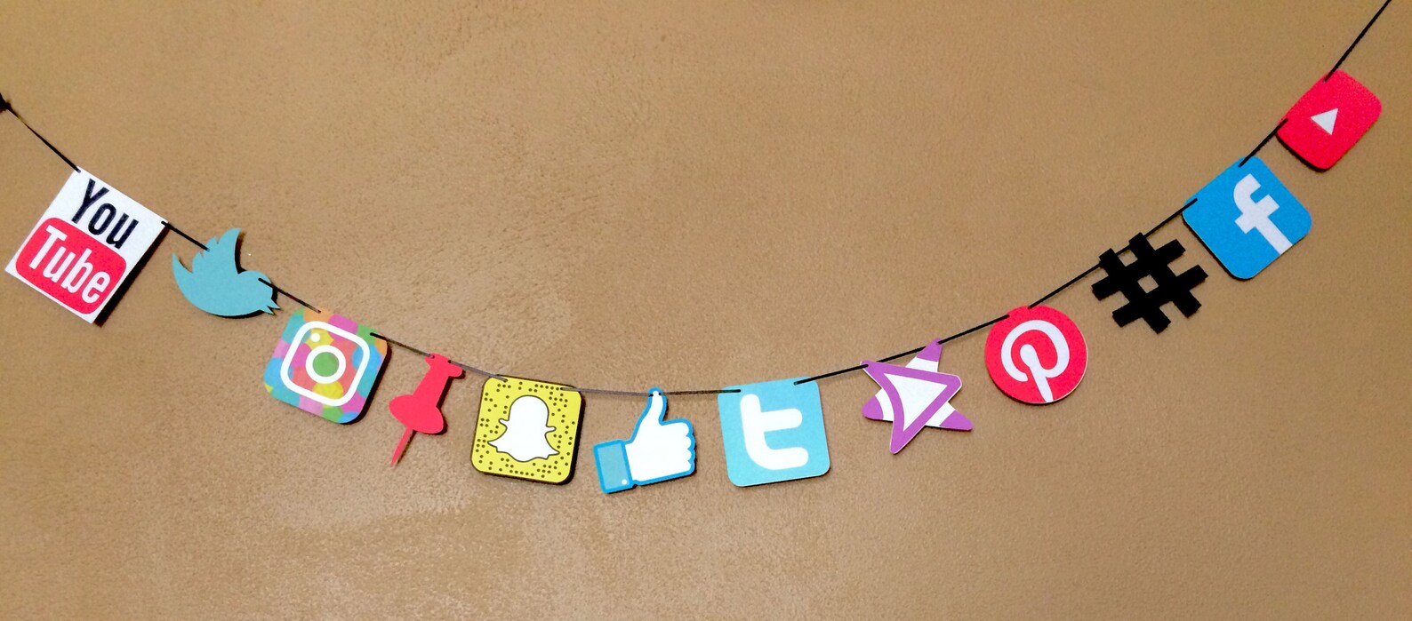 Social Media Decor, Social Media Birthday Banner, Social Media Backdrop ...