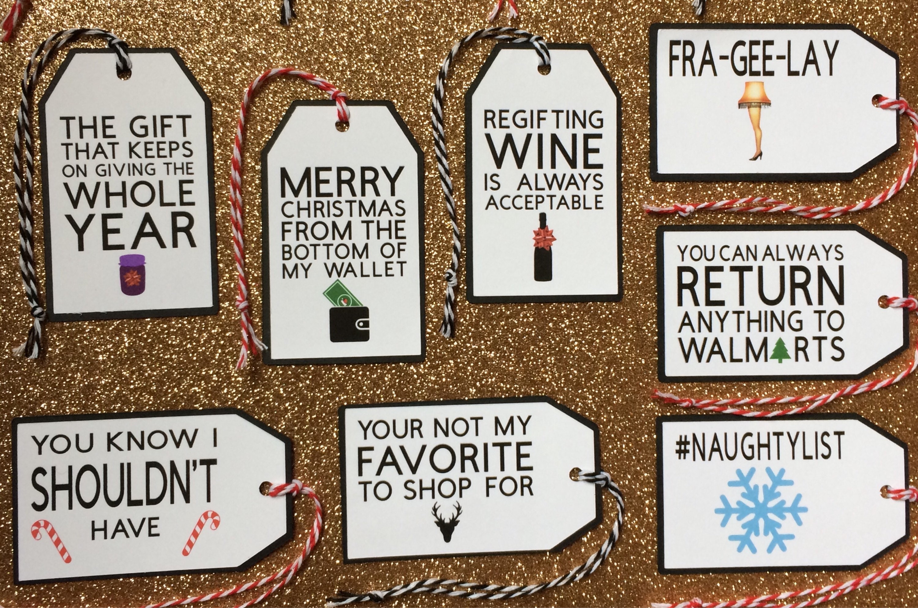 Funny Christmas Gift Tags Gag Gift Tags Funny Christmas | Etsy