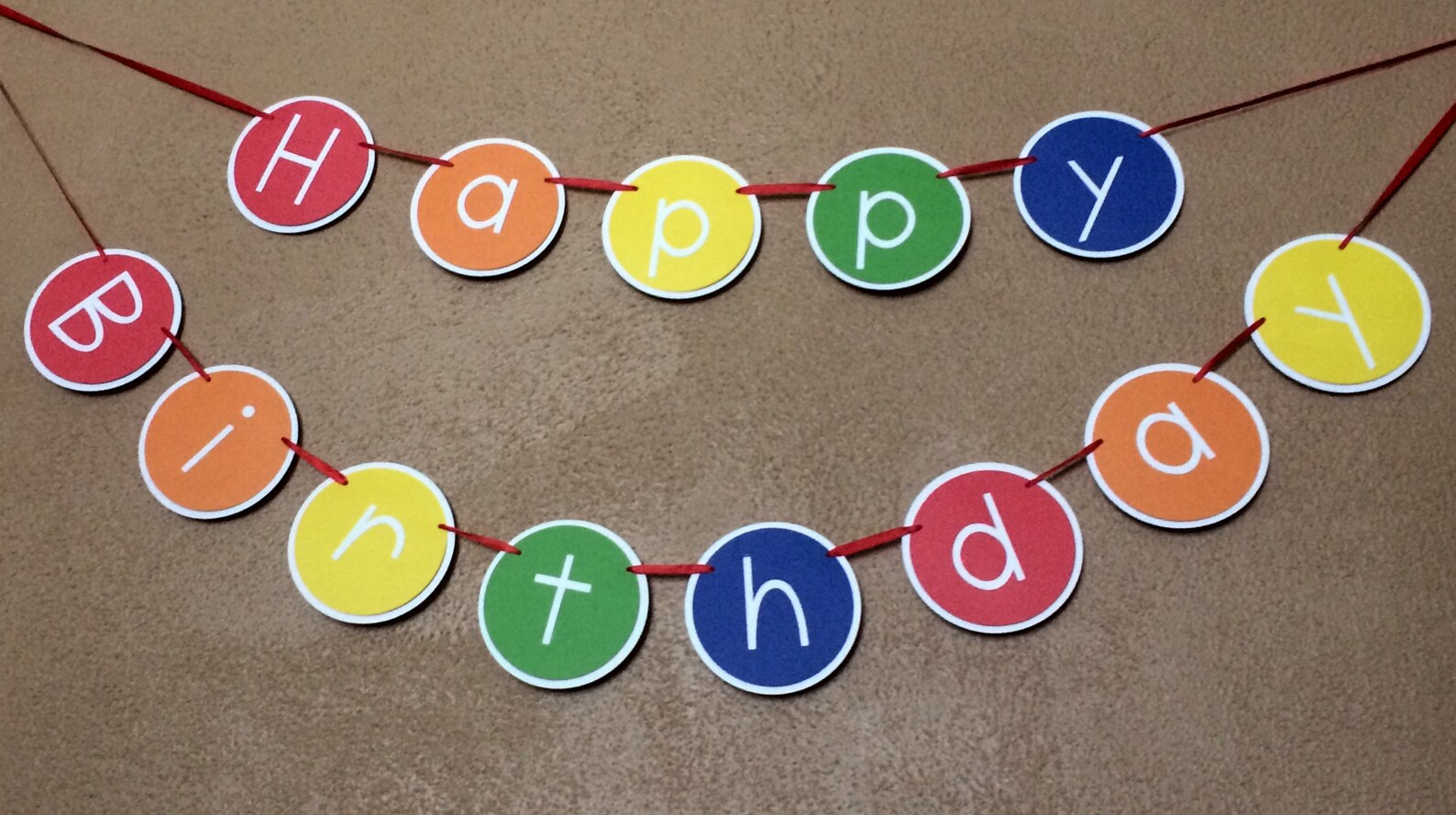 Rainbow Happy Birthday Banner Rainbow Decorations Primary - Etsy