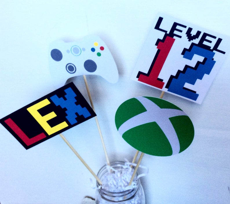 Gamer Centerpiece Video Game Birthday Gamer Party Video - Etsy
