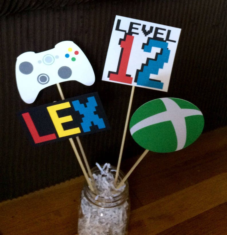 Gamer Centerpiece Video Game Birthday Gamer Party Video - Etsy