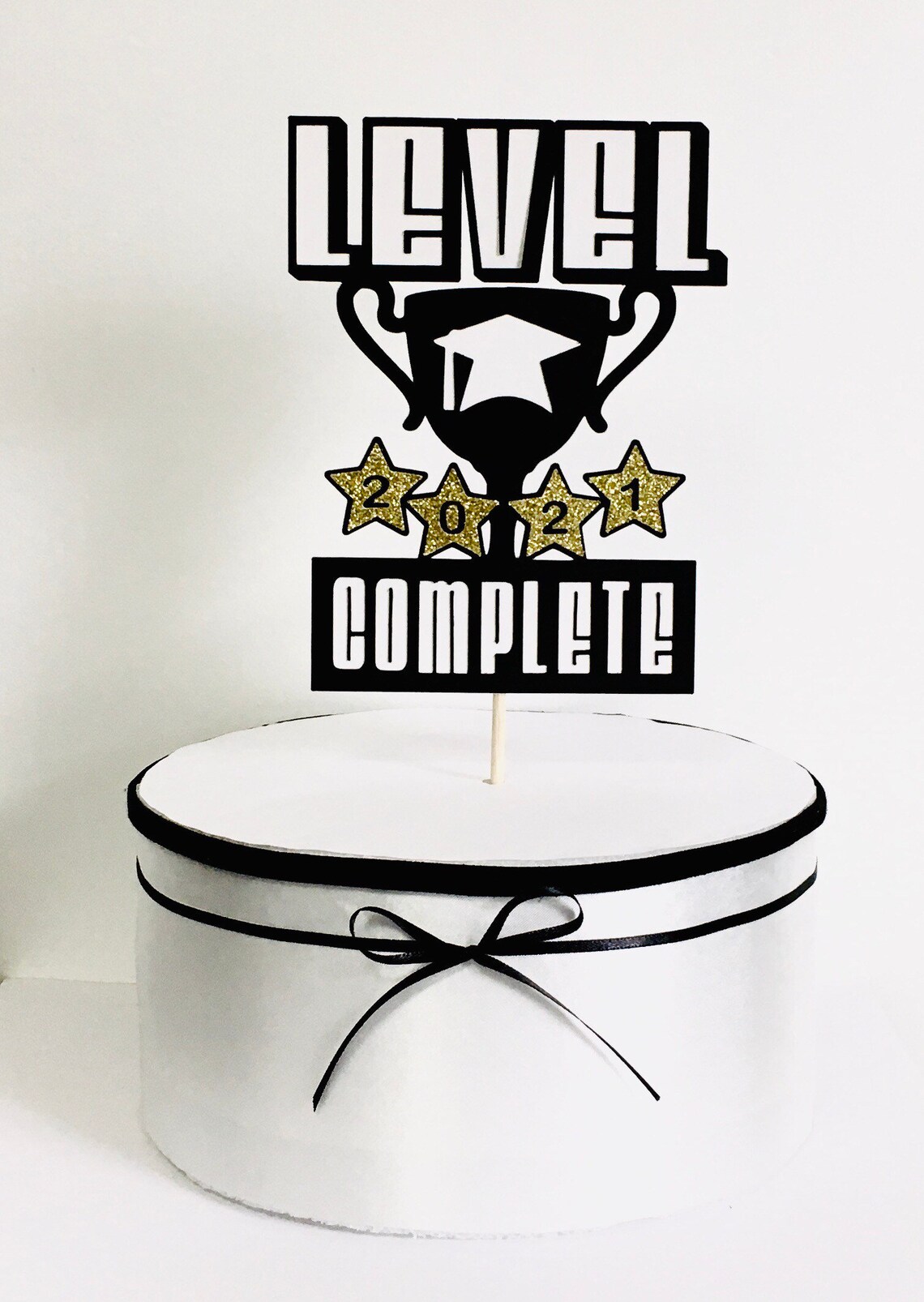 Level Complete Graduation Cake Topper Gamer Theme Graduation | Etsy
