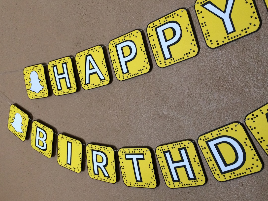 Snapchat Birthday Banner, Social Media Birthday Banner, Social Media ...