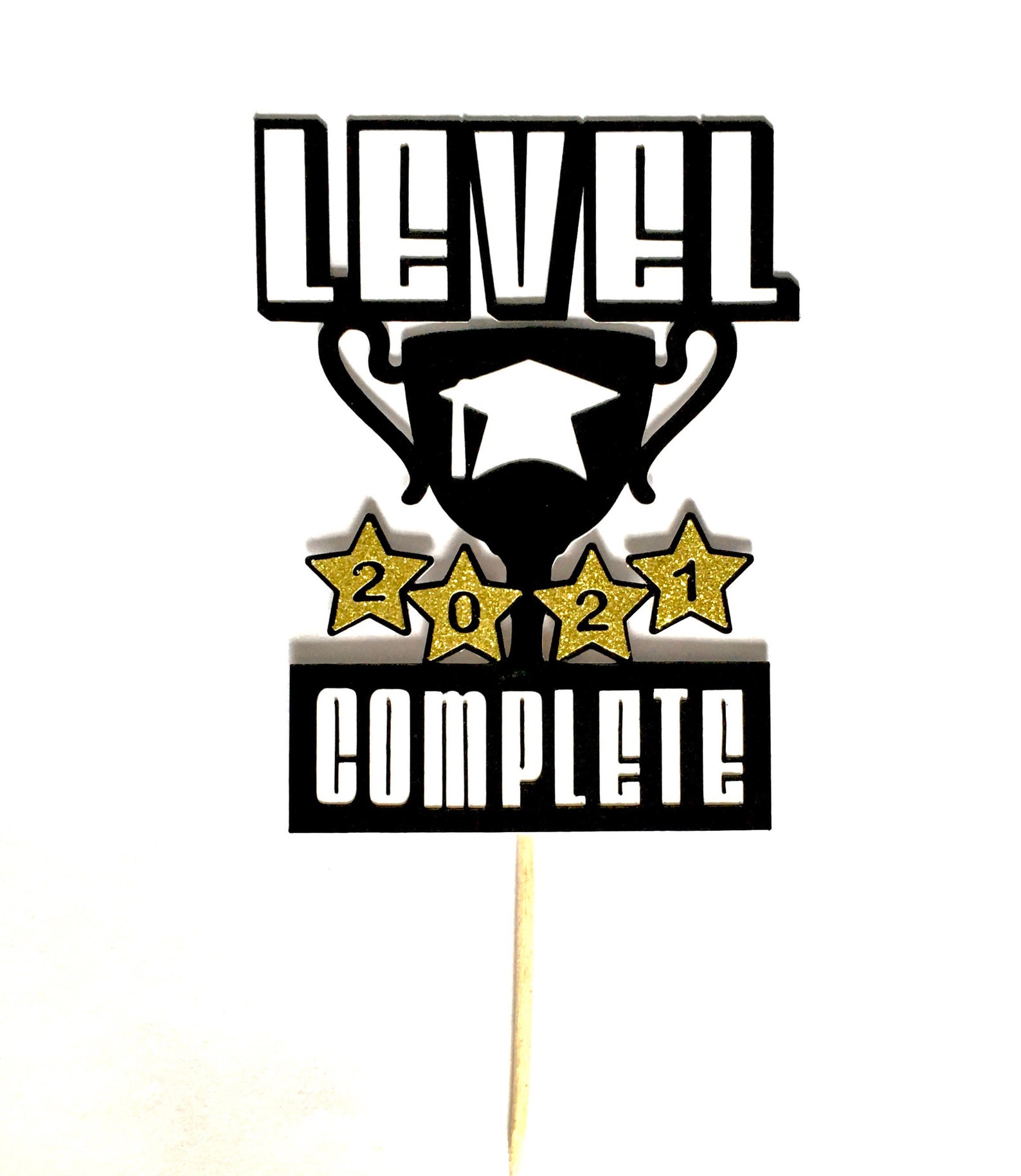 Level Complete Graduation Cake Topper Gamer Theme Graduation | Etsy