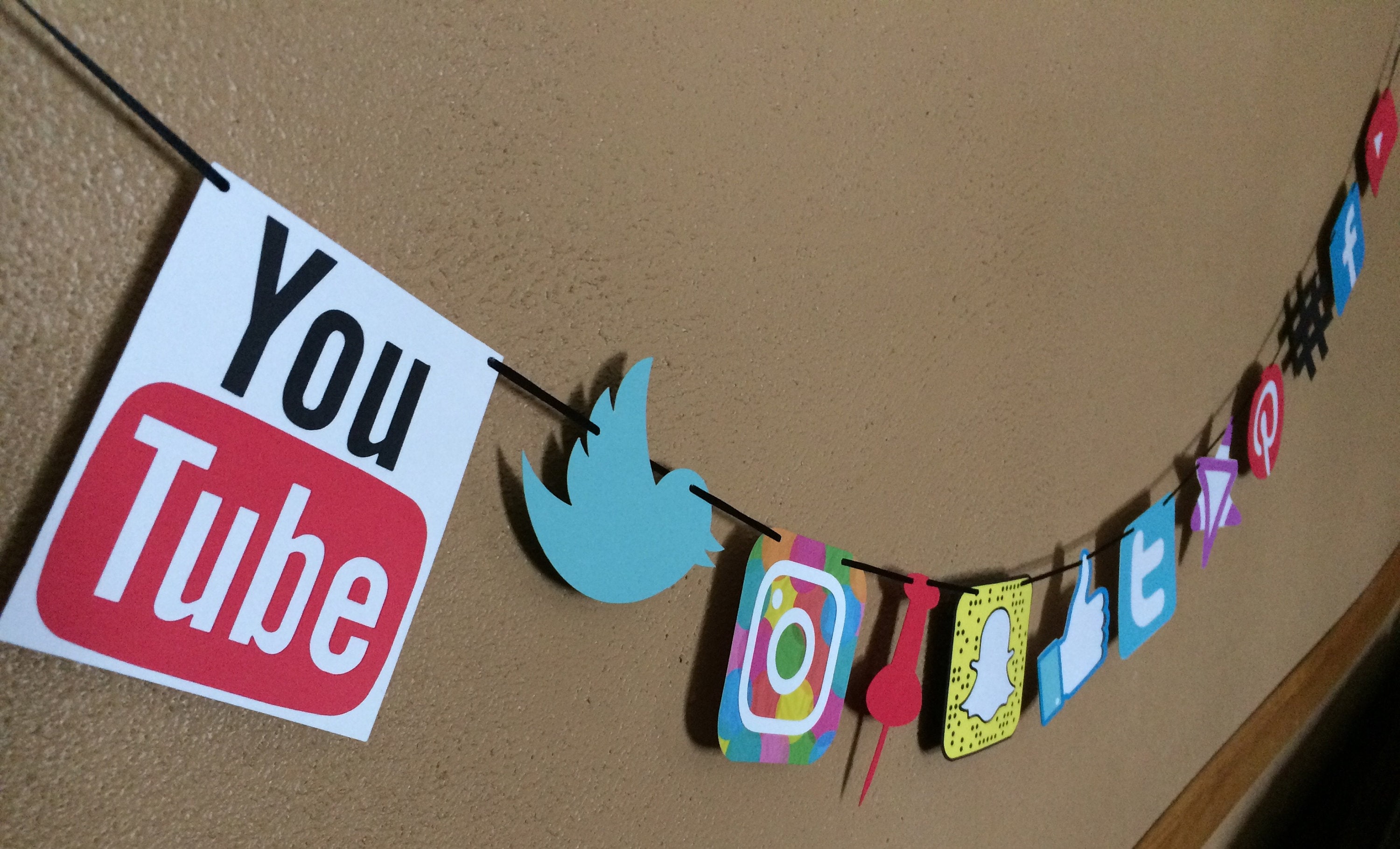 Social Media Decor Social Media Birthday Banner Social Media - Etsy