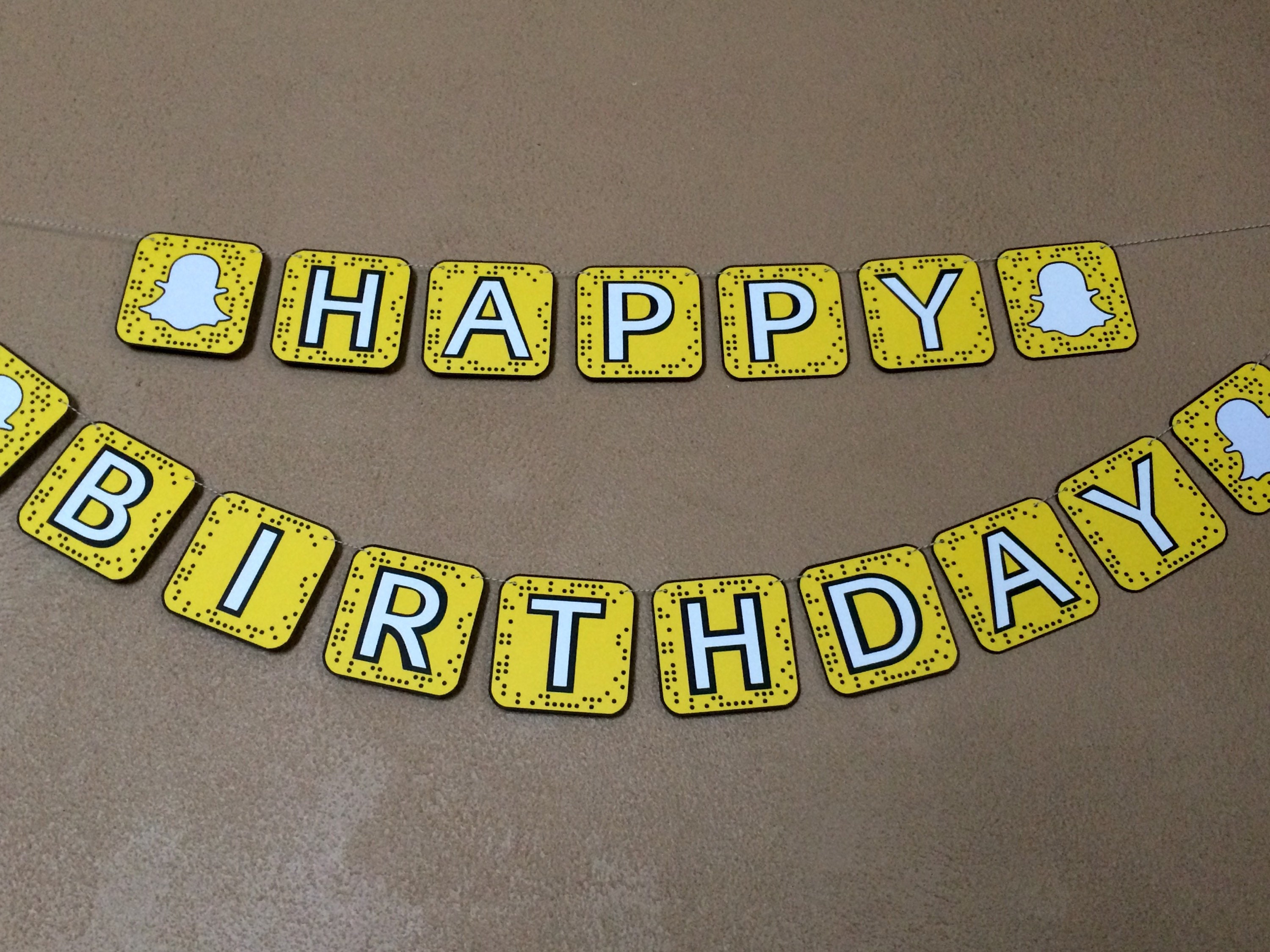 Snapchat Birthday Banner, Social Media Birthday Banner, Social Media ...