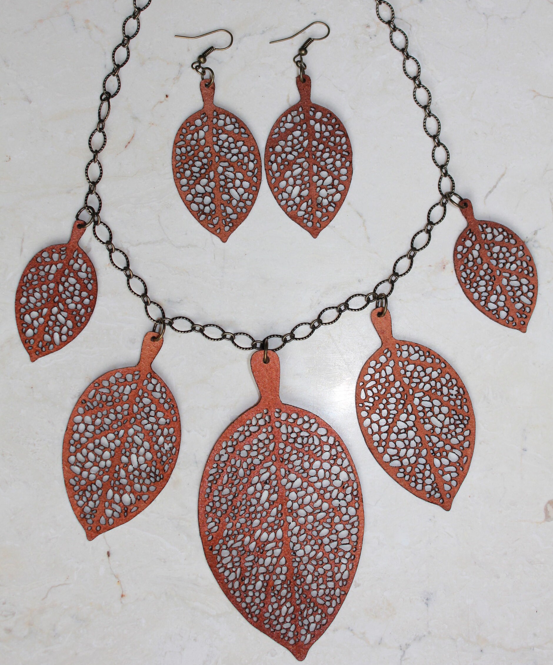 Make Your Own Laser-cut Necklace and Earring Set (contains SVG, DXF and ...