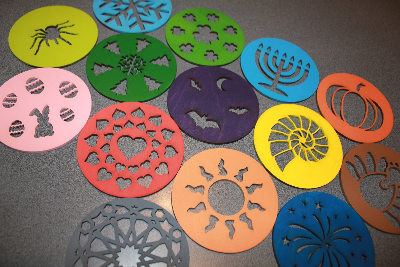 Set of 14 Seasonal Coasters Vector Files Contains Adobe | Etsy