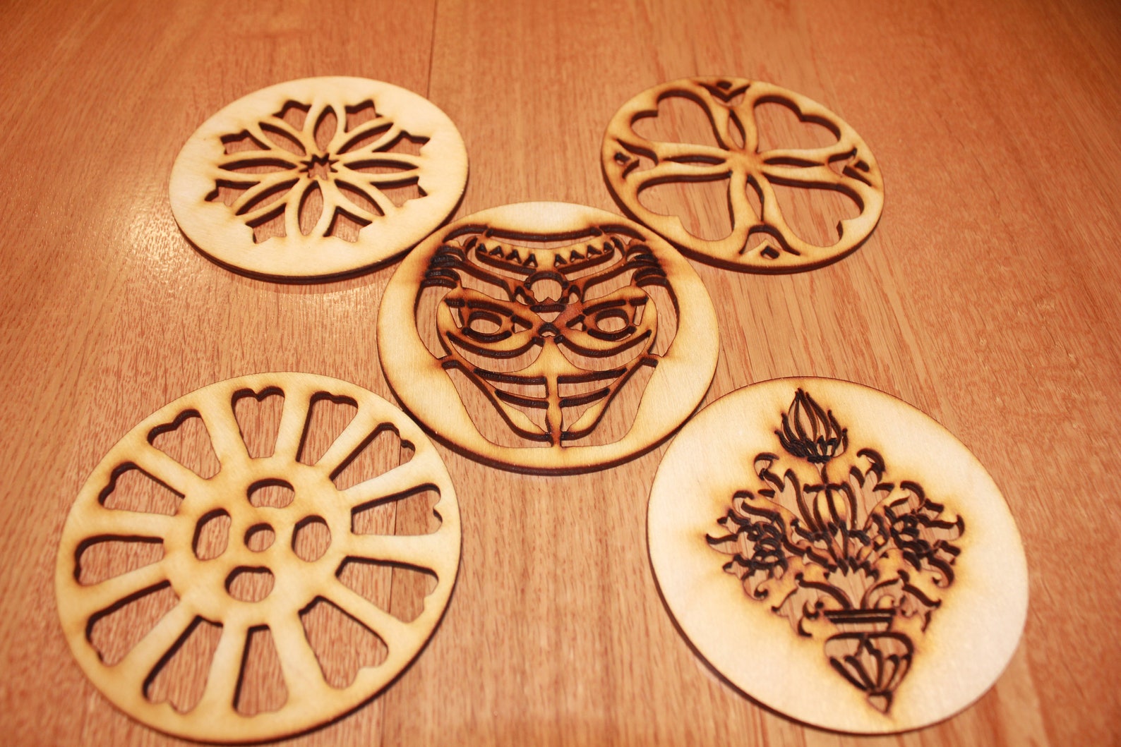 Set of 20 Decorative Coasters Vector Files contains SVG DXF - Etsy