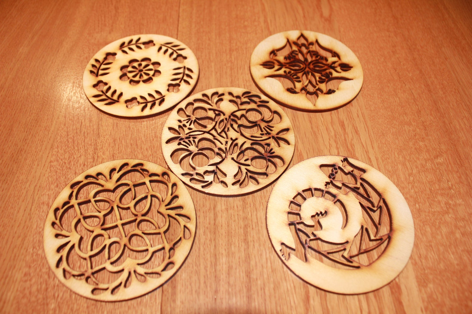 Set of 20 Decorative Coasters Vector Files contains SVG DXF - Etsy