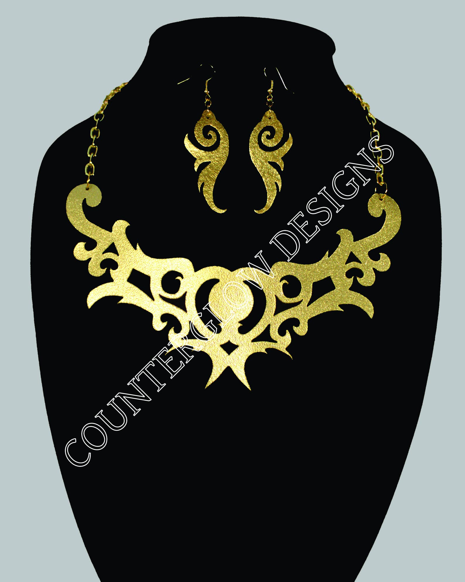 Make Your Own Laser-cut Necklace and Earring Set (contains SVG, DXF and ...
