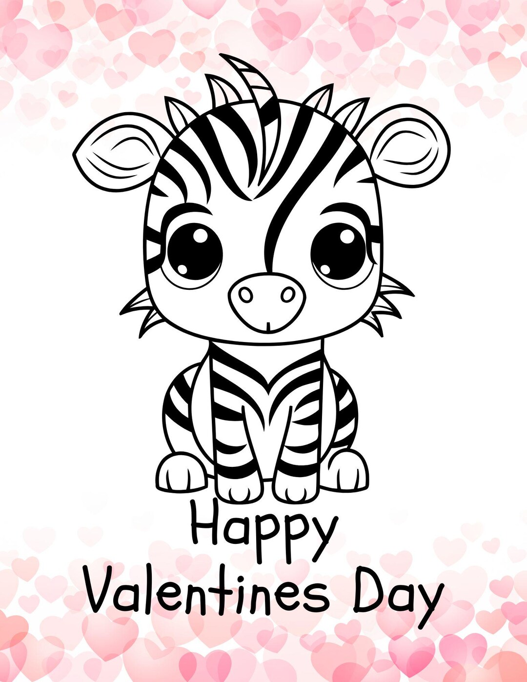 Valentines Day Children's Coloring Page - Etsy