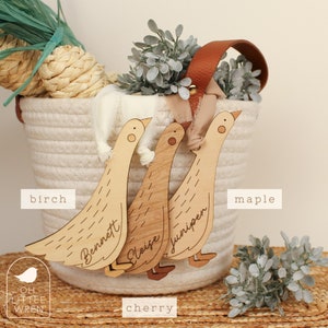 Heirloom Goose Easter Basket Name Tag • Custom Silly Goose Tag Kids ...