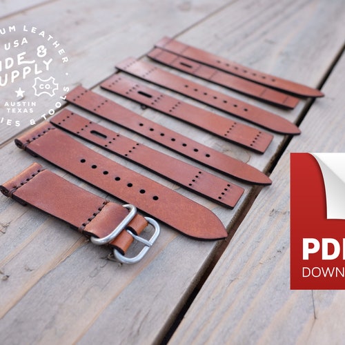 Watch Strap Band Template Pattern Guide Set 18mm 20mm 22mm - Etsy