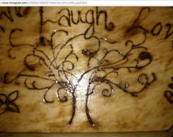 Pyrography plaque | Etsy