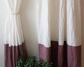 Color Block Curtains - Etsy