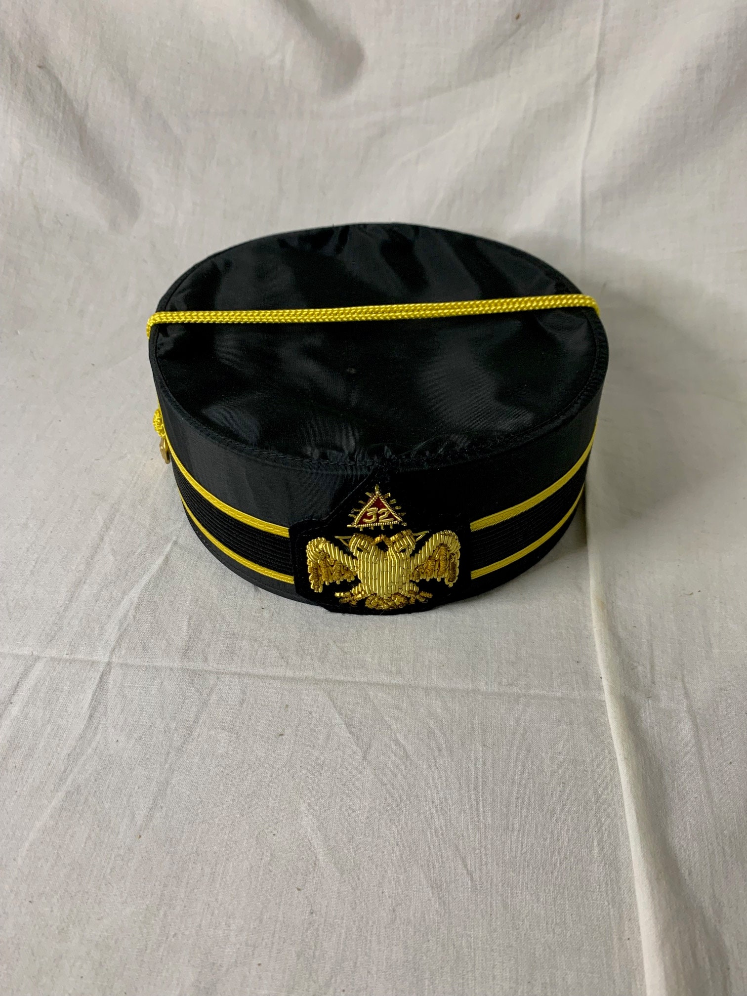 C.E. Ward Co Masonic Black Fez Cap 32 Degree Scottish Rite Double ...