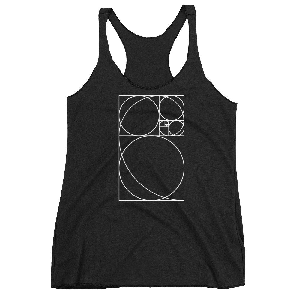 Golden Ratio Sacred Geometry Women's Racerback Tank Fibonacci Sequence ...