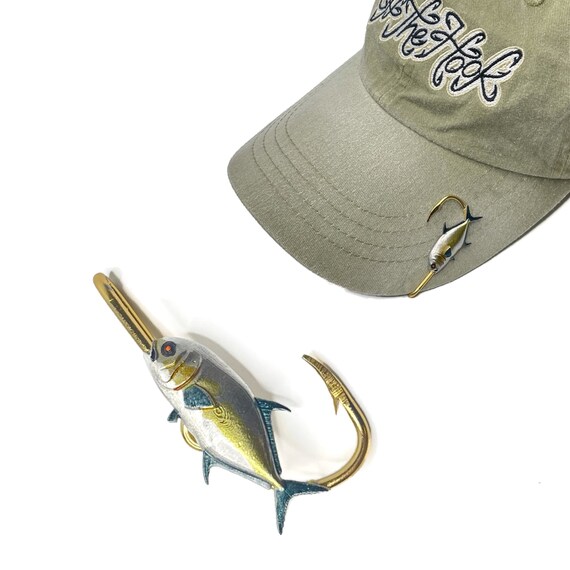 Pompano Fish HOOKIT© Fishing Hook... Hat Clip Fishing ..... | Etsy