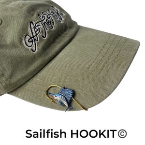 Sailfish Hookit© Fish Hat Hook Hat Clip Brim Clip gift for Fisherman - Etsy