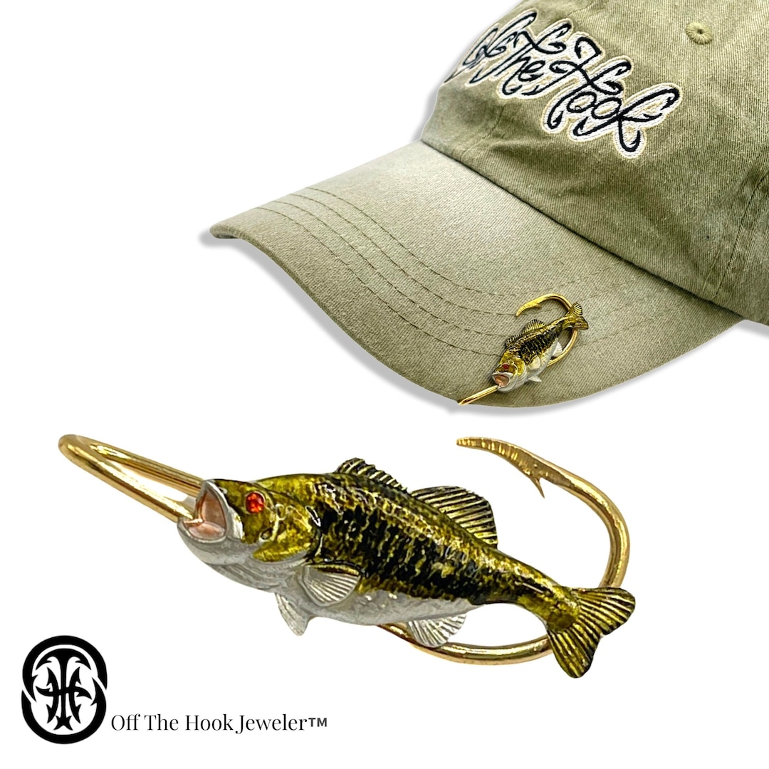 Smallmouth Bass Hat Clip: Fishing Hat Hook Pin - Etsy