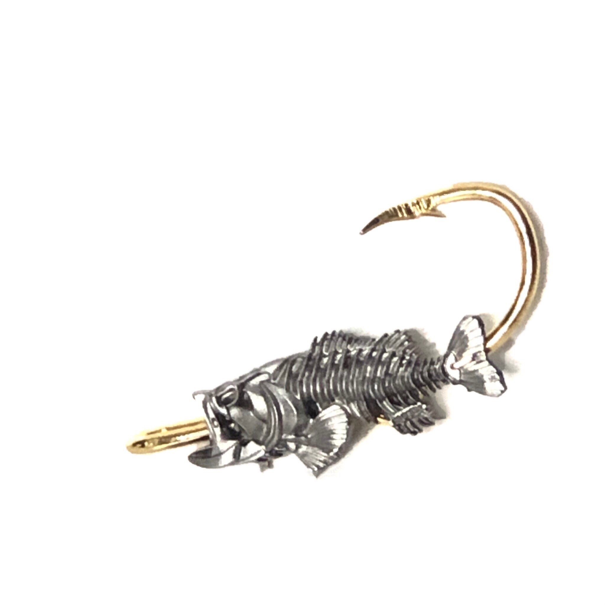 Bass Bone Fish Hookit© Fishing Hat Hook Brim Clip Hat | Etsy