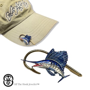 Sailfish Hookit© - Fish Hat Hook - Hat Clip - Brim Clip --gift for ...