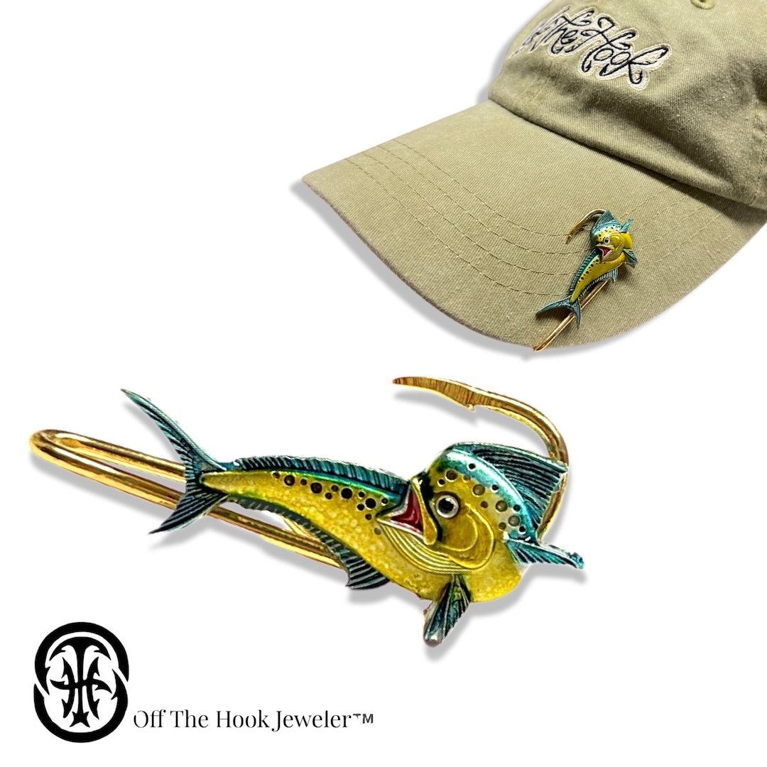 Mahi-mahi Hookit© #2 - Hat Clip - Fishing Hat Hook - Brim Clip-gift for ...