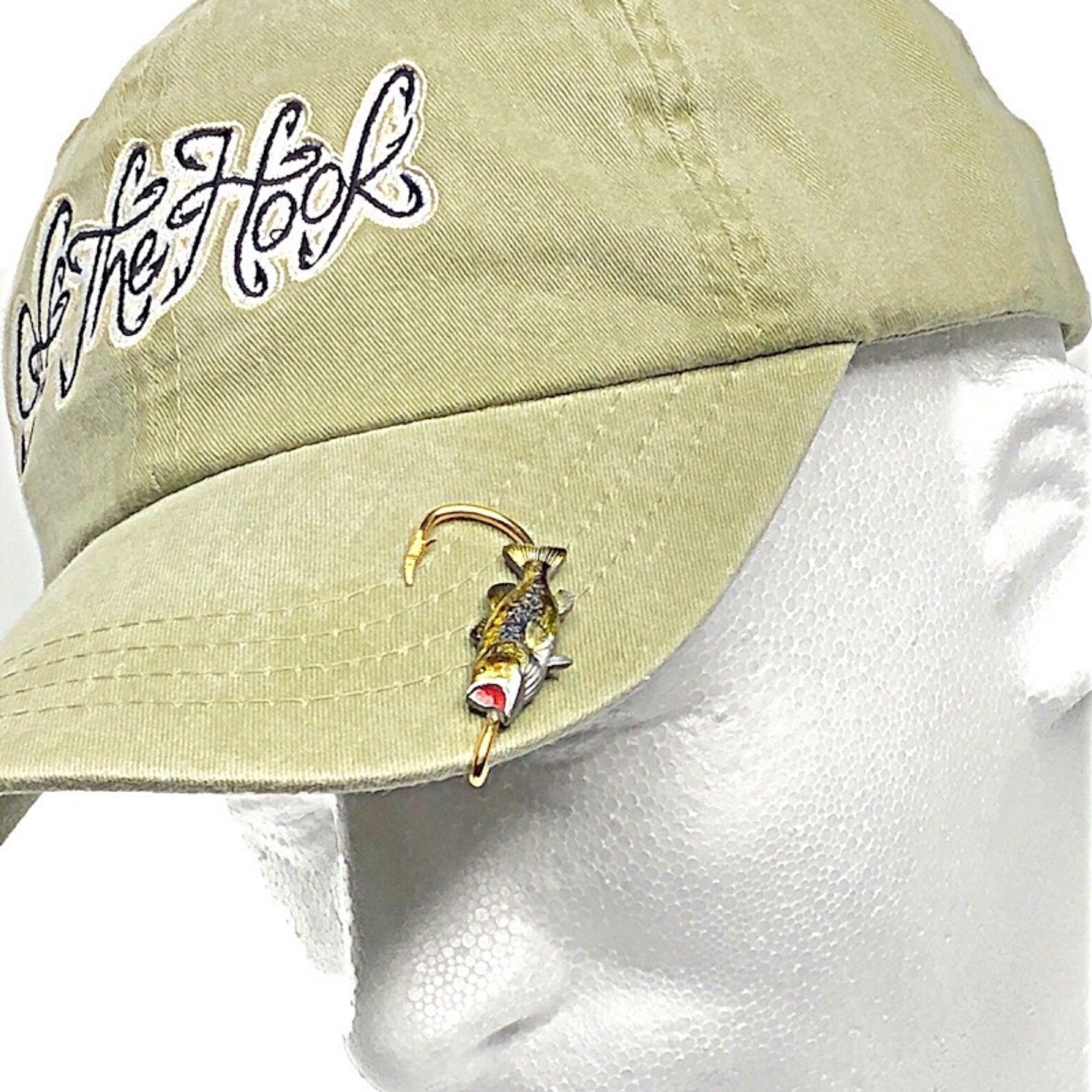Black Bass Fish Hookit© Hat Clip Fish Hat Hook Fish Brim | Etsy