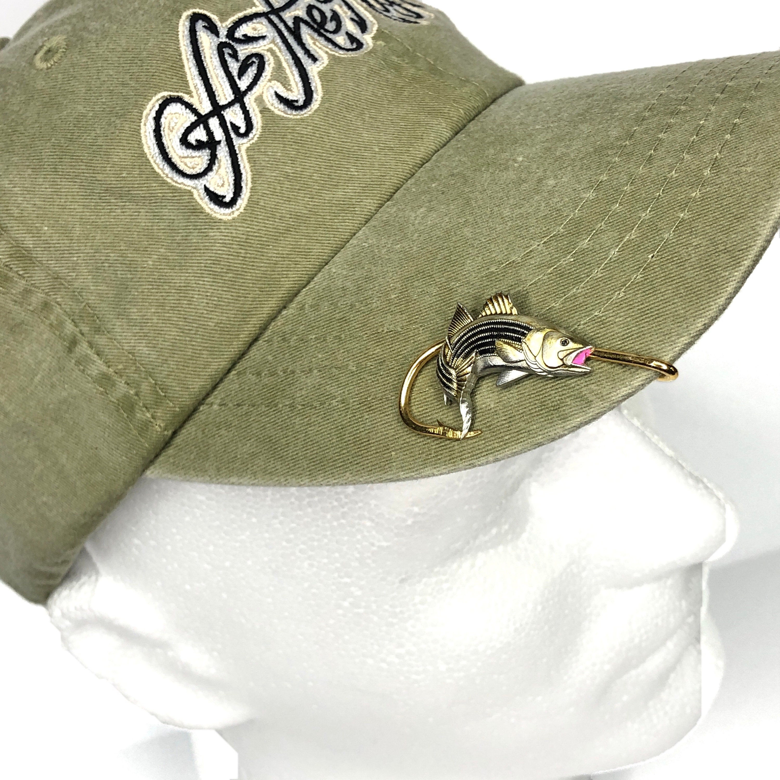 Striped Bass Fish Hookit© rockfish Hat Clip Brim Clip | Etsy