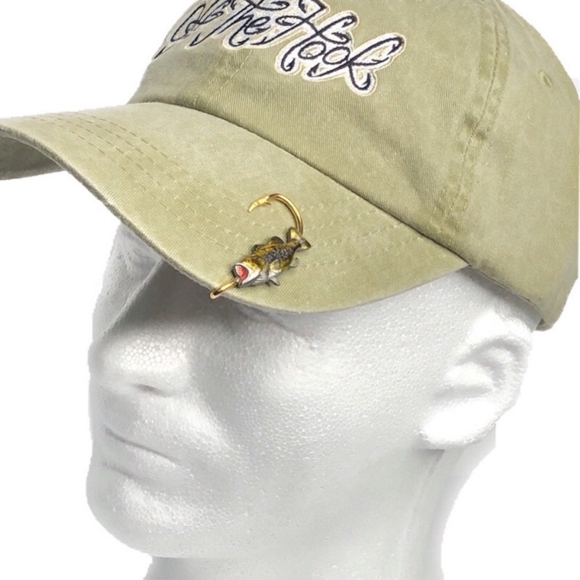 Black Bass Fish Hookit© Hat Clip Fish Hat Hook Fish Brim | Etsy