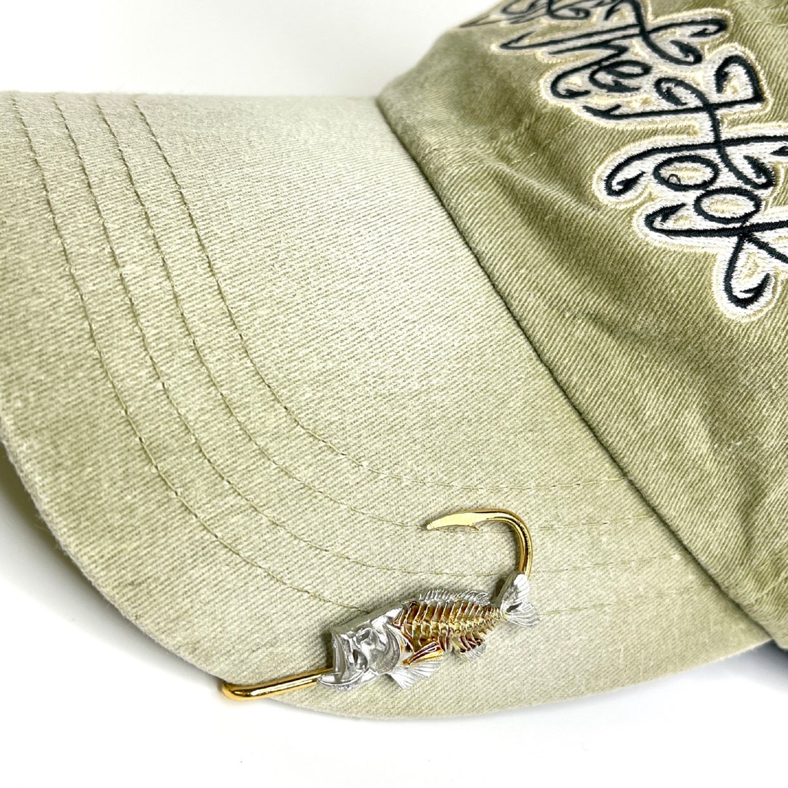 Bass Bone Fish Hookit© Fishing Hat Hook Brim Clip Hat - Etsy