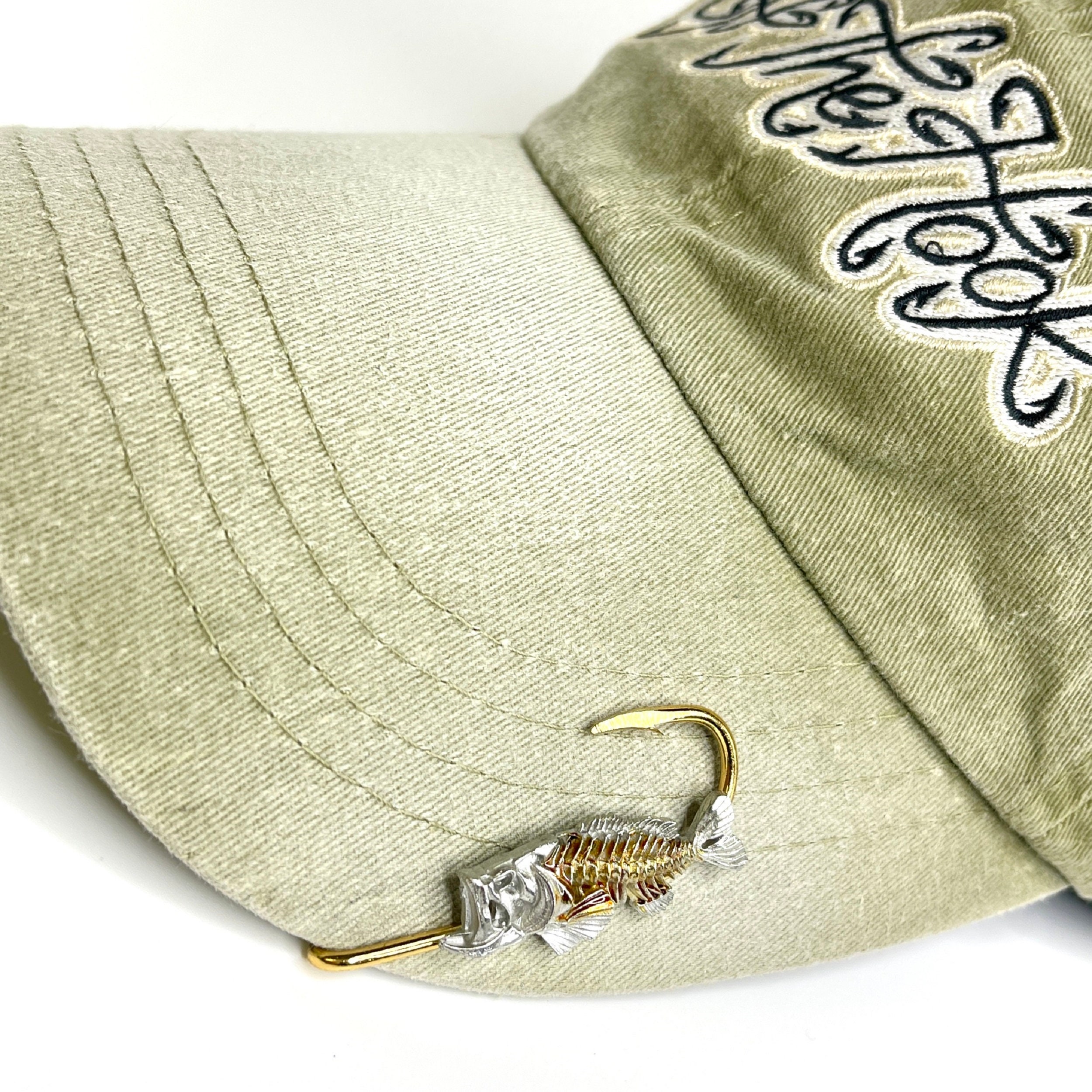 Bass Bone Fish Hookit© Fishing Hat Hook Brim Clip Hat | Etsy