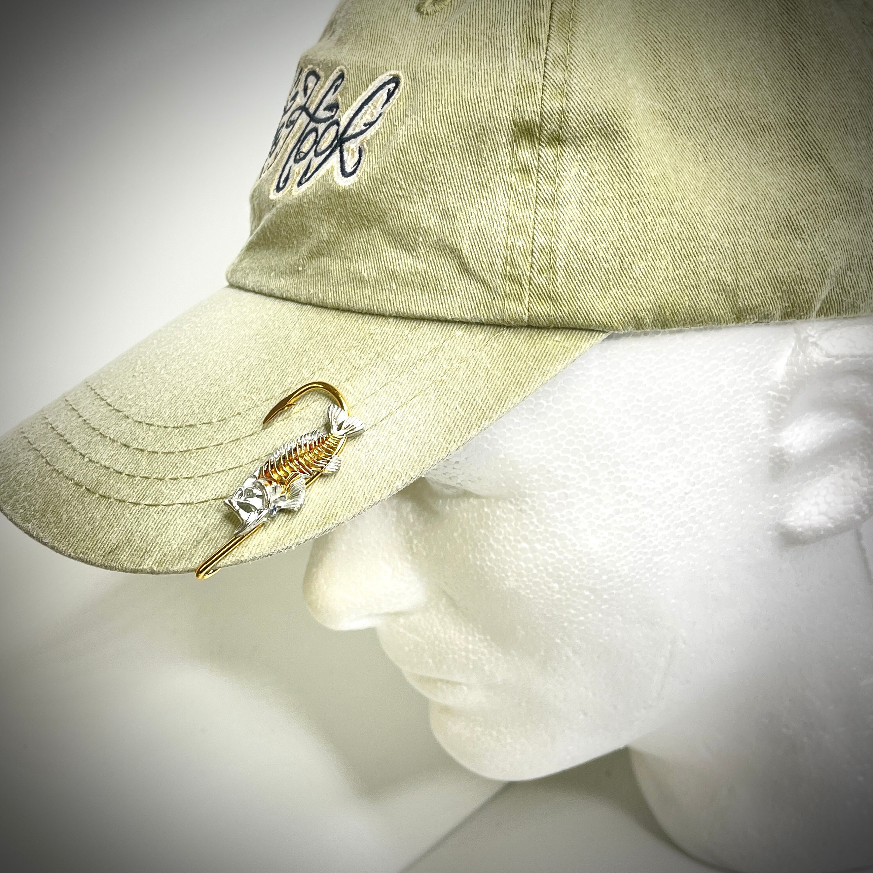 Bass Bone Fish Hookit© Fishing Hat Hook Brim Clip Hat | Etsy