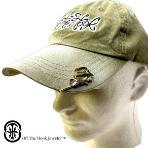 Largemouth Bass Hat Clip: Fishing Hook Brim Pin - Gift for Fisherman - Etsy