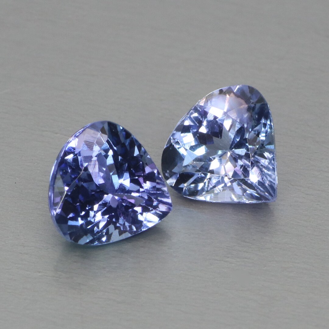 3.24 Ct Ectasy Pair ! Glowing Blue Natural Tanzanite (7 MM) Pear for ...