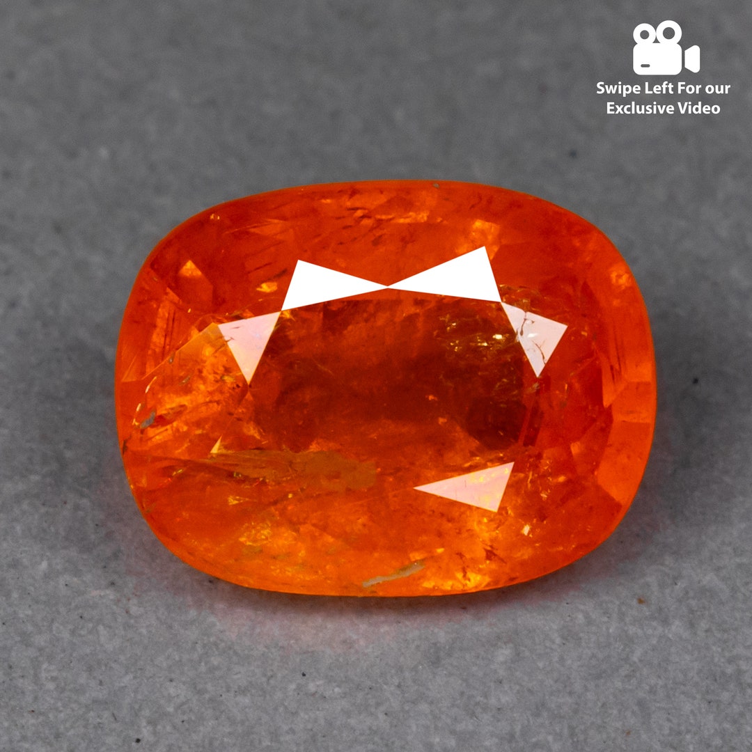2.75 CT Wow-class Fanta Orange Spessartite Garnet Gemstone From Namibia ...