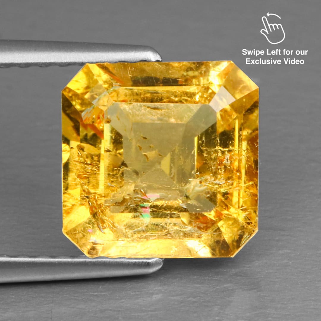 3.10 Ct Super Rare Natural Imperial Topaz Square Cut Loose Gemstone - Etsy