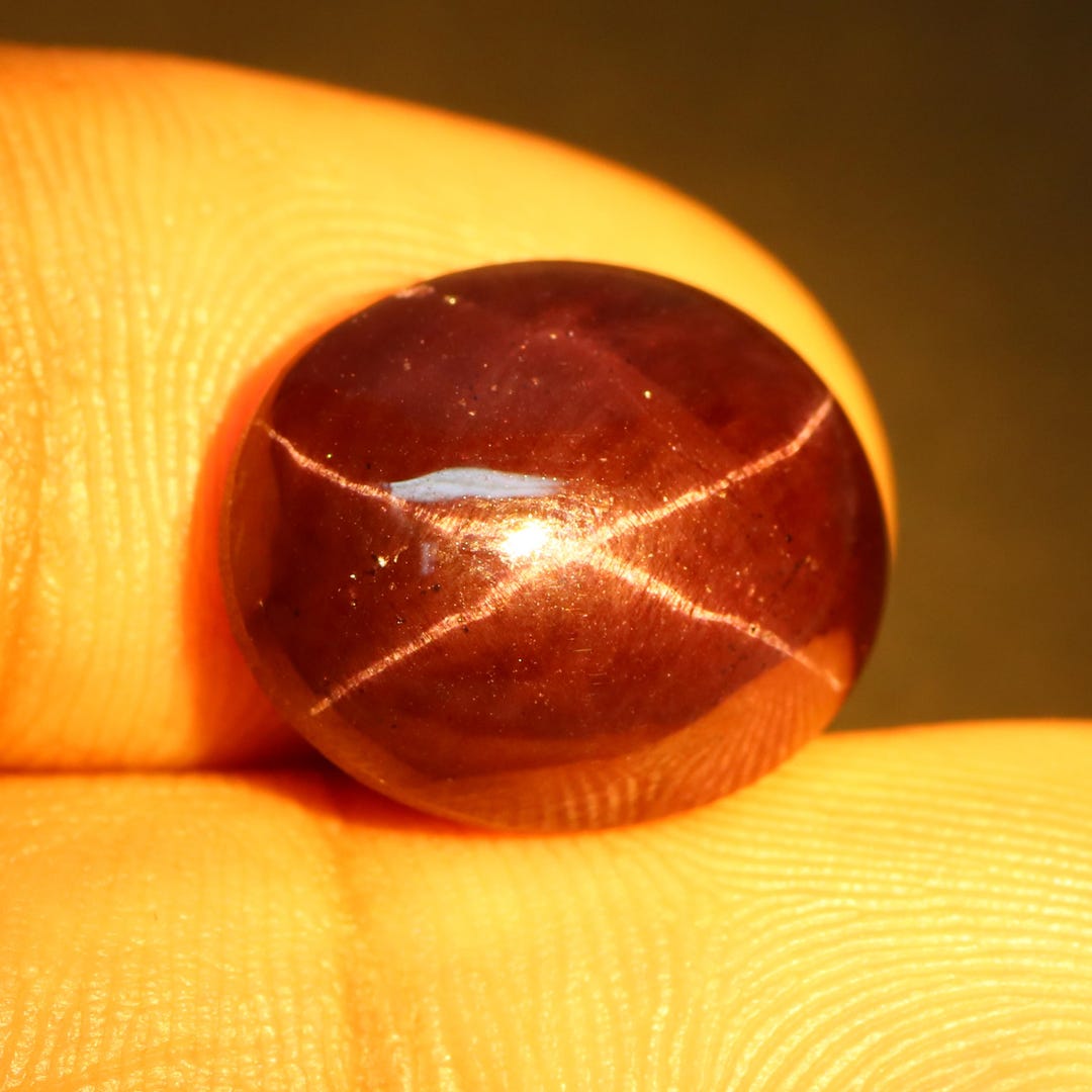 16.89 CT Gorgeous Rare Reddish Brown 100% Natural Four Rays Star Garnet Cabochon - Etsy
