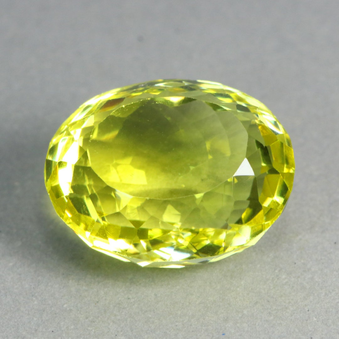 14.79 CT Stunning Very Rare Oval 100% Natural Yellow Lemon Quartz From ...