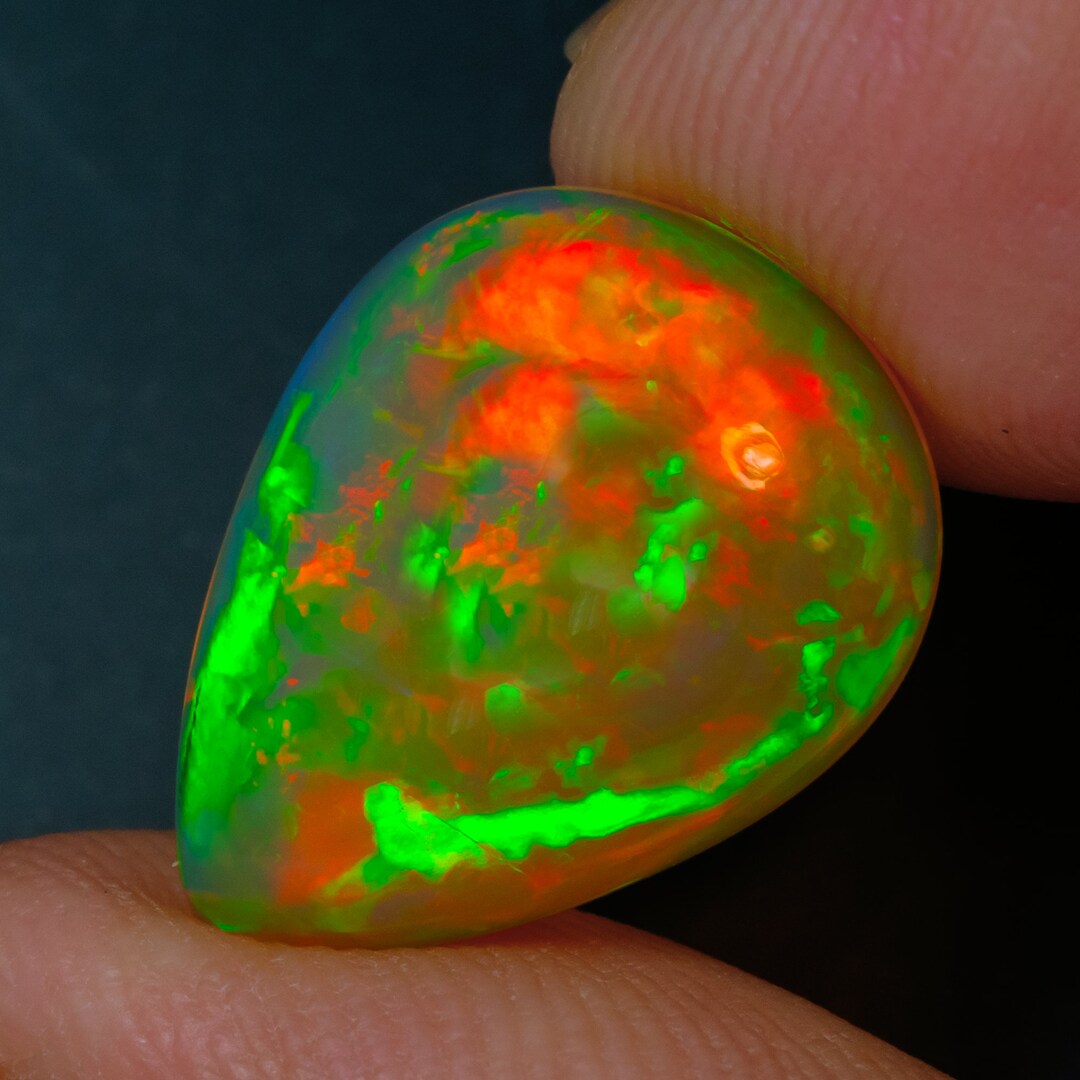 4.90 CT Flashing Electro Magnetic Pattern 100% Natural Rainbow Opal - Etsy