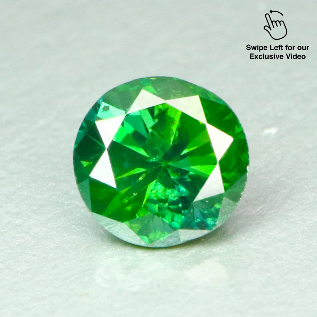 0.29 CT Impressive Fancy Intense Natural Green Diamond From Africa - Etsy