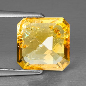 3.10 Ct Super Rare Natural Imperial Topaz Square Cut Loose Gemstone - Etsy