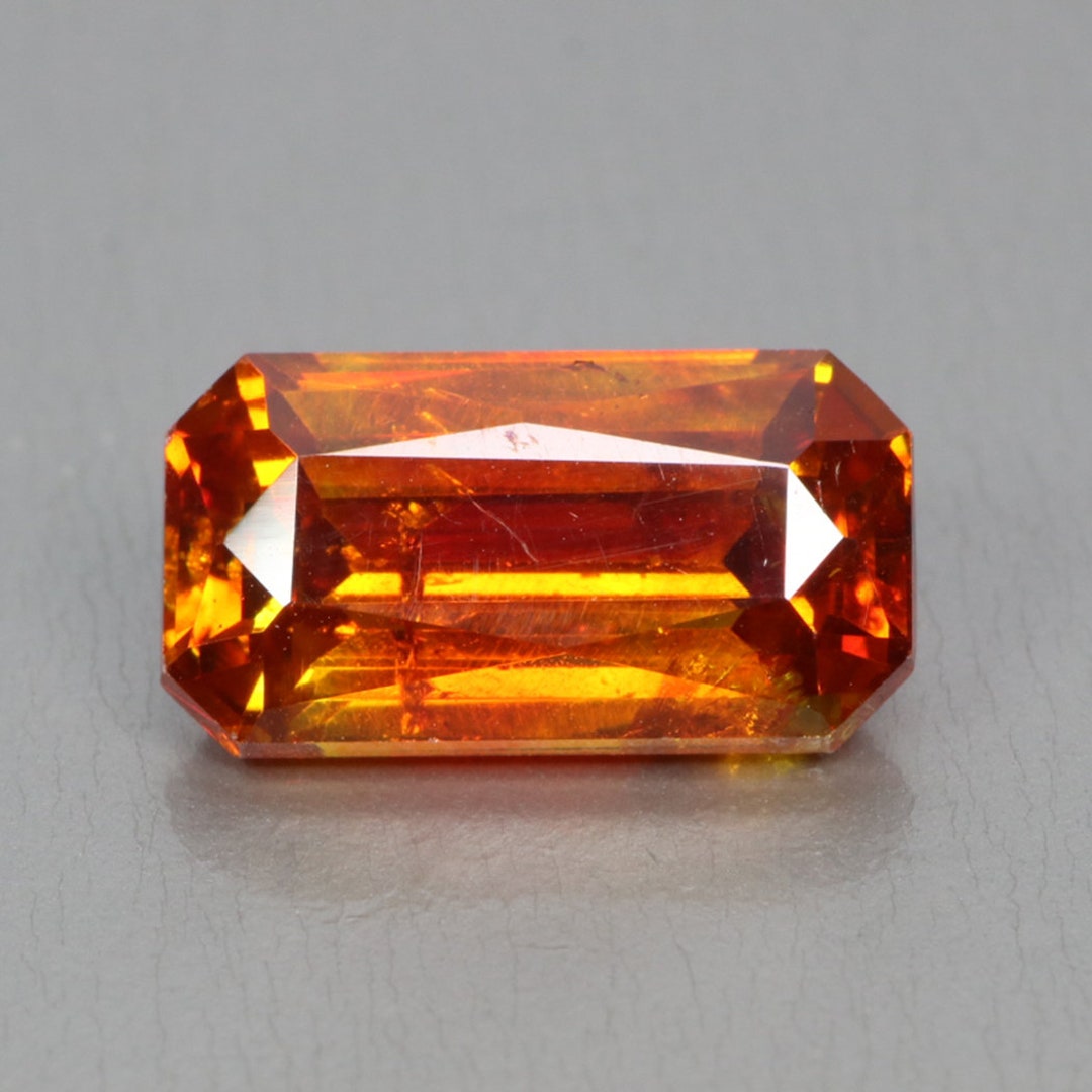 4.97 CT Orange Sphalerite Gemstone: Untreated Octagon Cut - Spain - Etsy