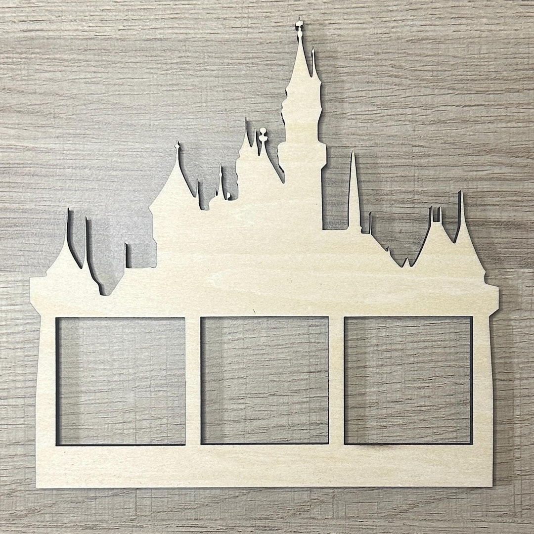 Digital Download Disney Castle Laser Cut Photo Frame- Digital Download ...