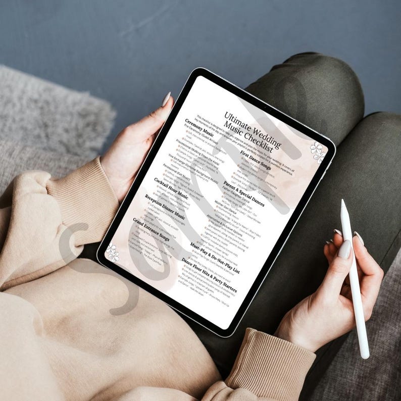 Wedding Music Checklist: Ultimate Song Planner (PDF Download) - Etsy