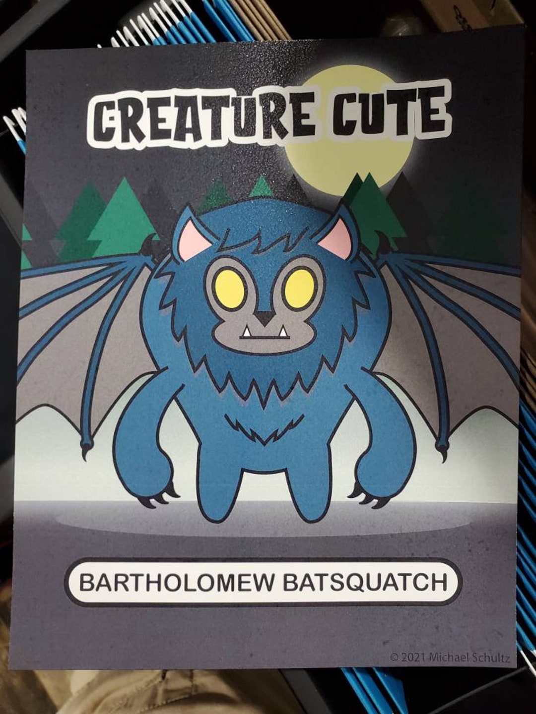 Creature Cute: Bartholomew Batsquatch 8x10 Cryptid Print - Etsy UK