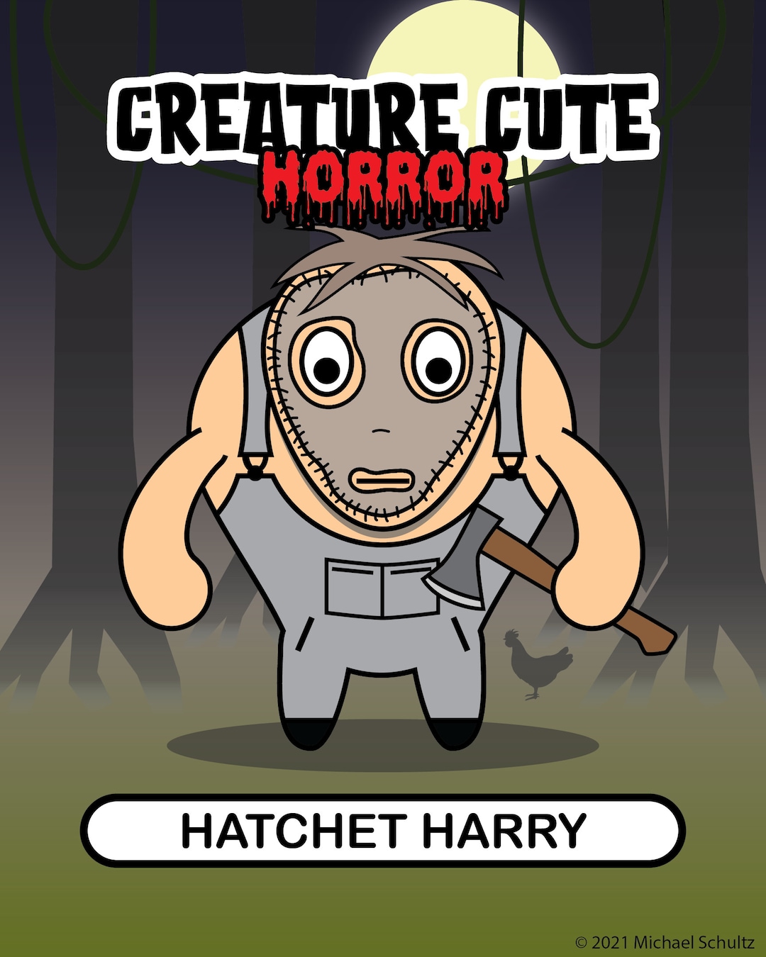 Creature Cute: Hatchet Harry 8x10 Horror Print - Etsy